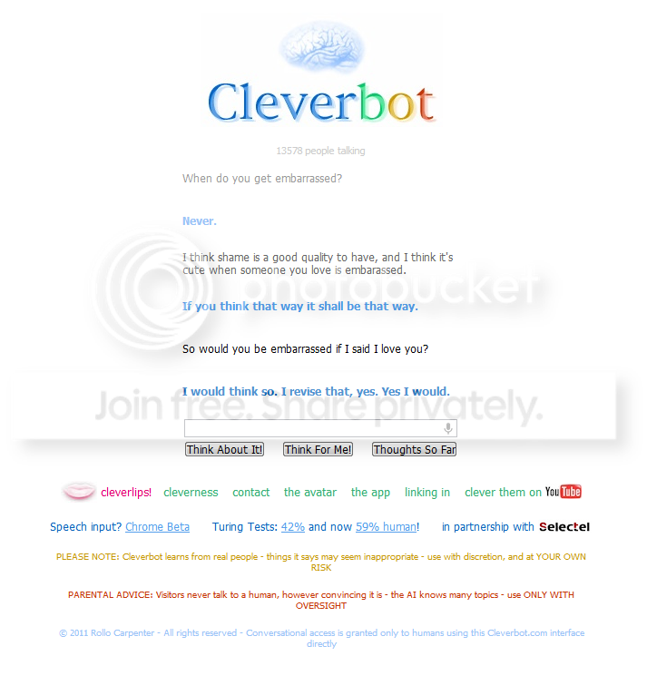 Cleverbot: The virtual me - Forums - MyAnimeList.net