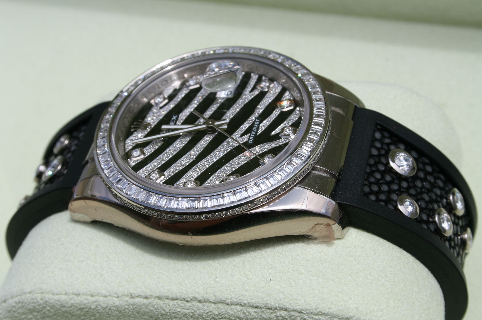 WatchNet: Luxury Time: FS: Rolex Zebra Datejust 18K Diamond 116189 in ...