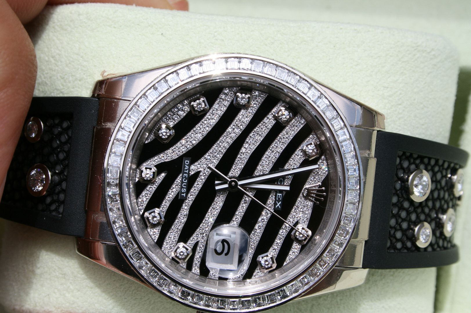 WatchNet: Luxury Time: FS: Rolex Zebra Datejust 18K Diamond 116189 in ...